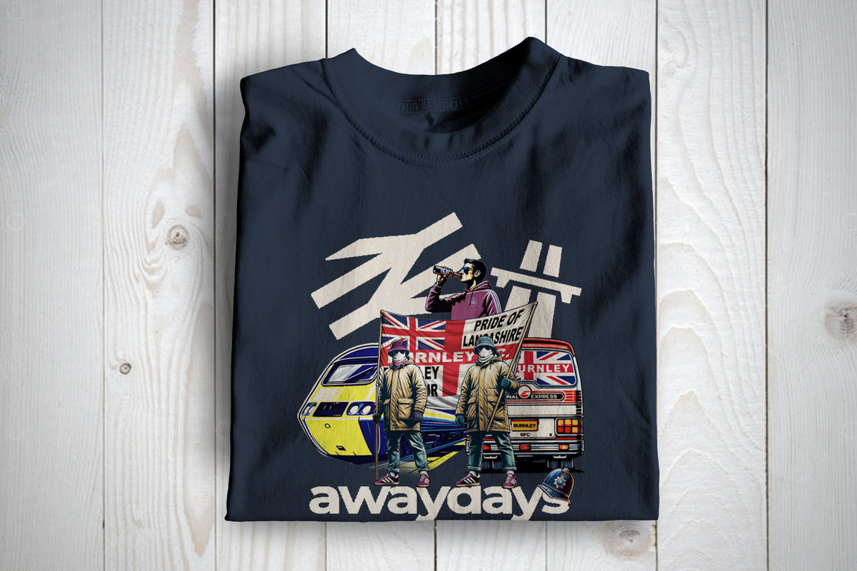 Burnley By Road By Rail Football Awaydays T Shirt – THE DANDY LADS CLUB